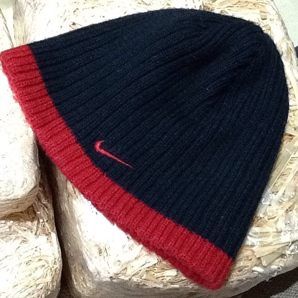 Nike | Accessories | Nike Redblack Unisex Swoosh Beanie | Poshmark